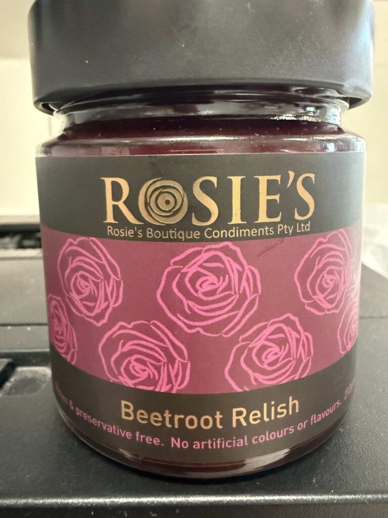 Beetroot Relish 212gr - Rosies - Dubbo Meat Centre