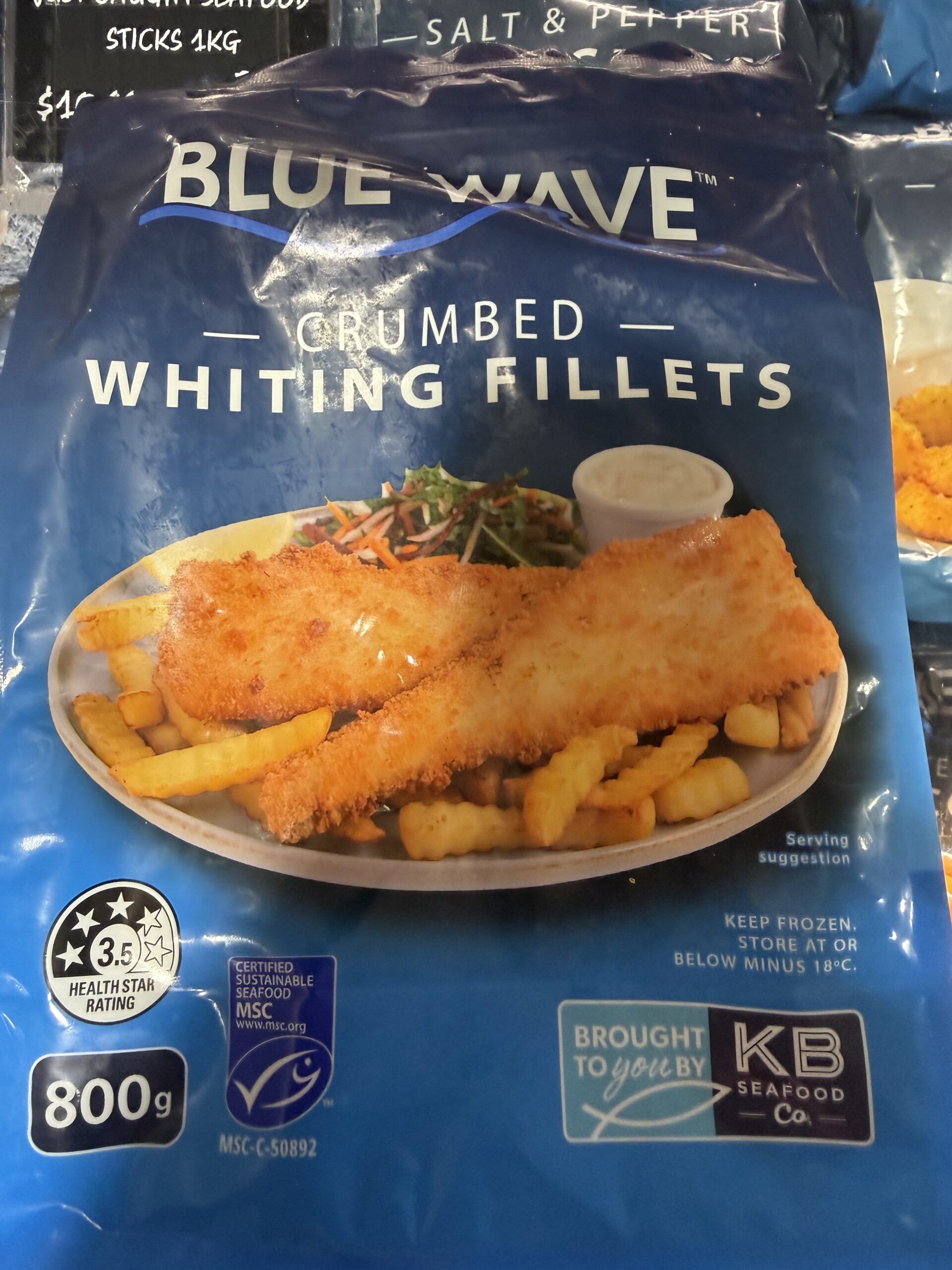 WHITING SCHOOL FLT 800 GR CRUMBED 1KG KB'S - Dubbo Meat Centre